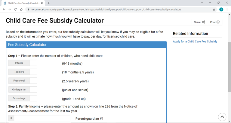 Applying for Child Care Fee Subsidy Online - Surrey Place